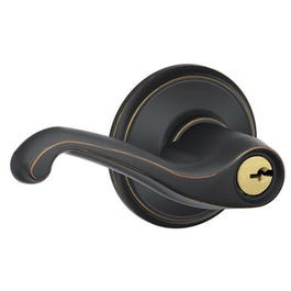 Entry Lockset, Flair Lever, Aged Bronze - Goshen, IN - Miller Door and Trim