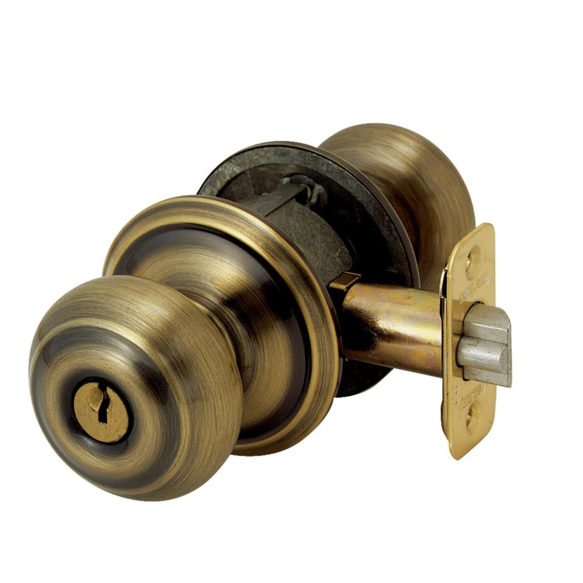 Schlage Georgian Antique Brass Entry Door Knob - Goshen, IN - Miller ...